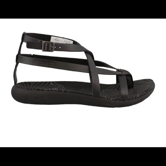 Merrell | Shoes | New Merrell Duskair Seaway Black Thong Leather ...